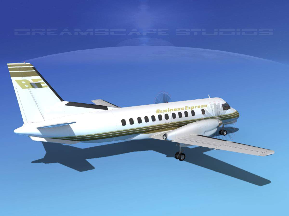 SAAB SF340 Business Express - 3D Model by Dreamscape Studios