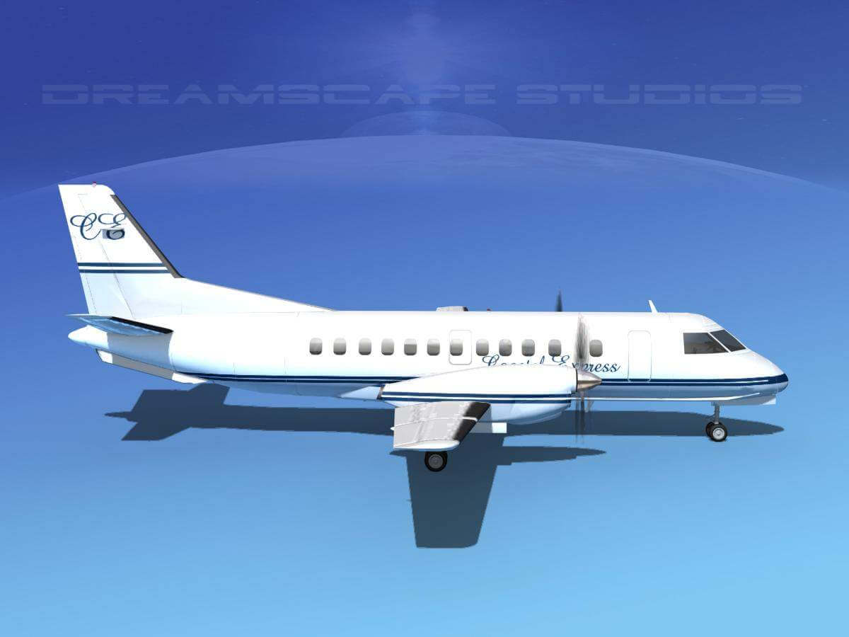 SAAB SF340 Coastal Express - 3D Model by Dreamscape Studios