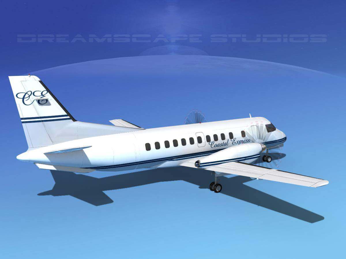 SAAB SF340 Coastal Express - 3D Model by Dreamscape Studios
