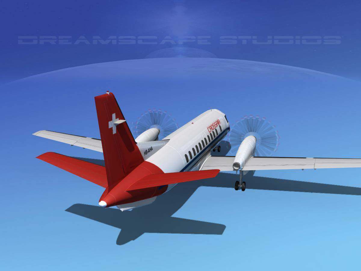 SAAB SF340 Crossair - 3D Model by Dreamscape Studios