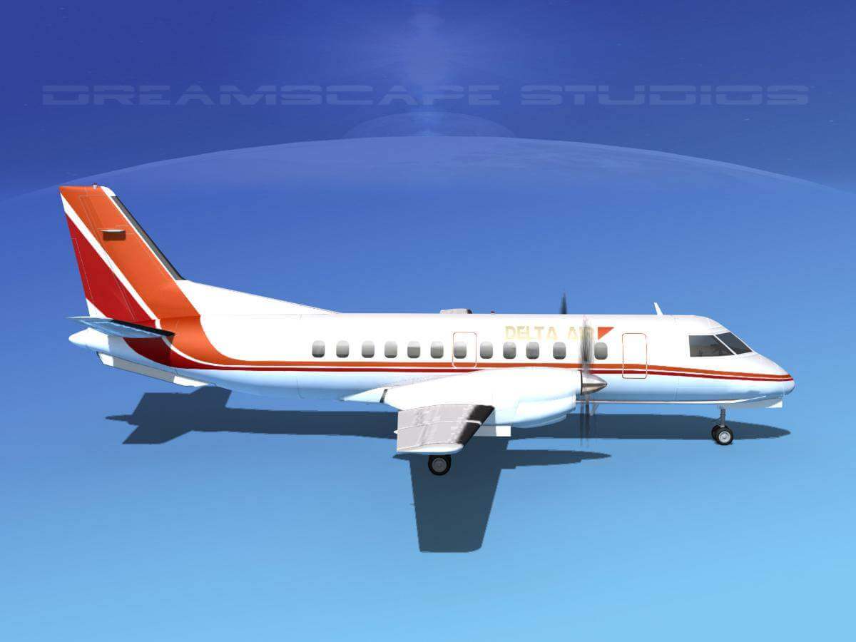 SAAB SF340 Delta Air - 3D Model by Dreamscape Studios