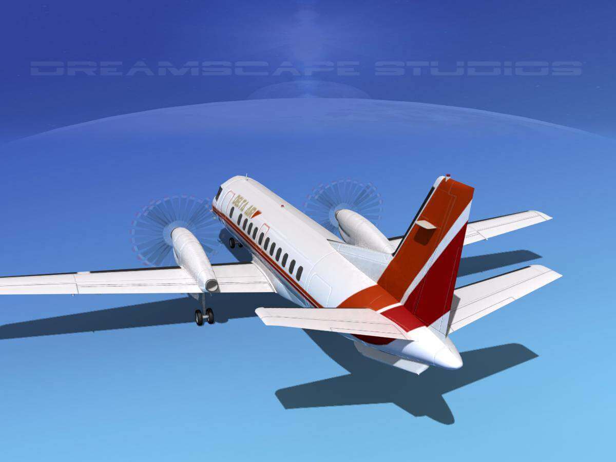 SAAB SF340 Delta Air - 3D Model by Dreamscape Studios