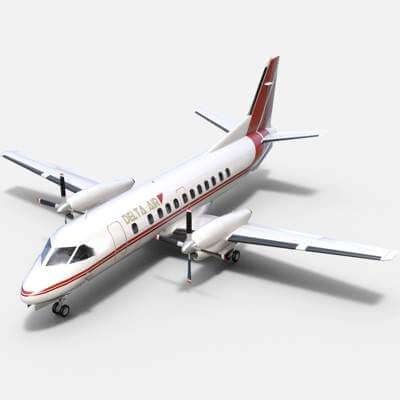 SAAB SF340 Delta Air - 3D Model by Dreamscape Studios