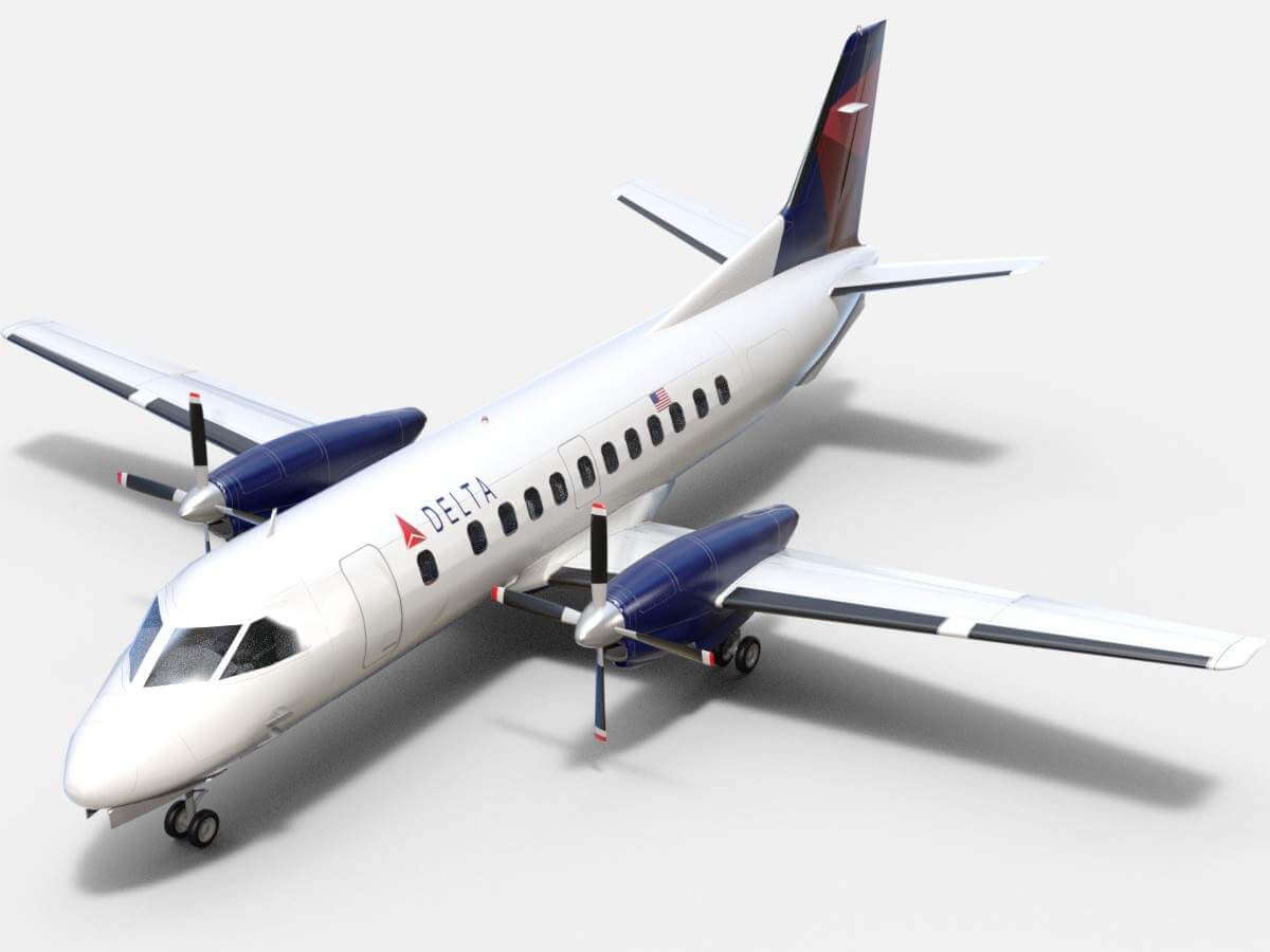 SAAB SF340 Delta Connection - 3D Model by Dreamscape Studios