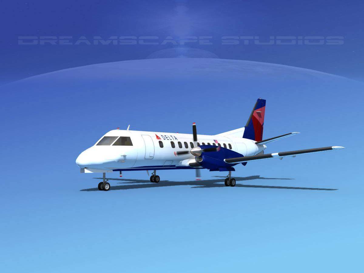 SAAB SF340 Delta Connection - 3D Model by Dreamscape Studios