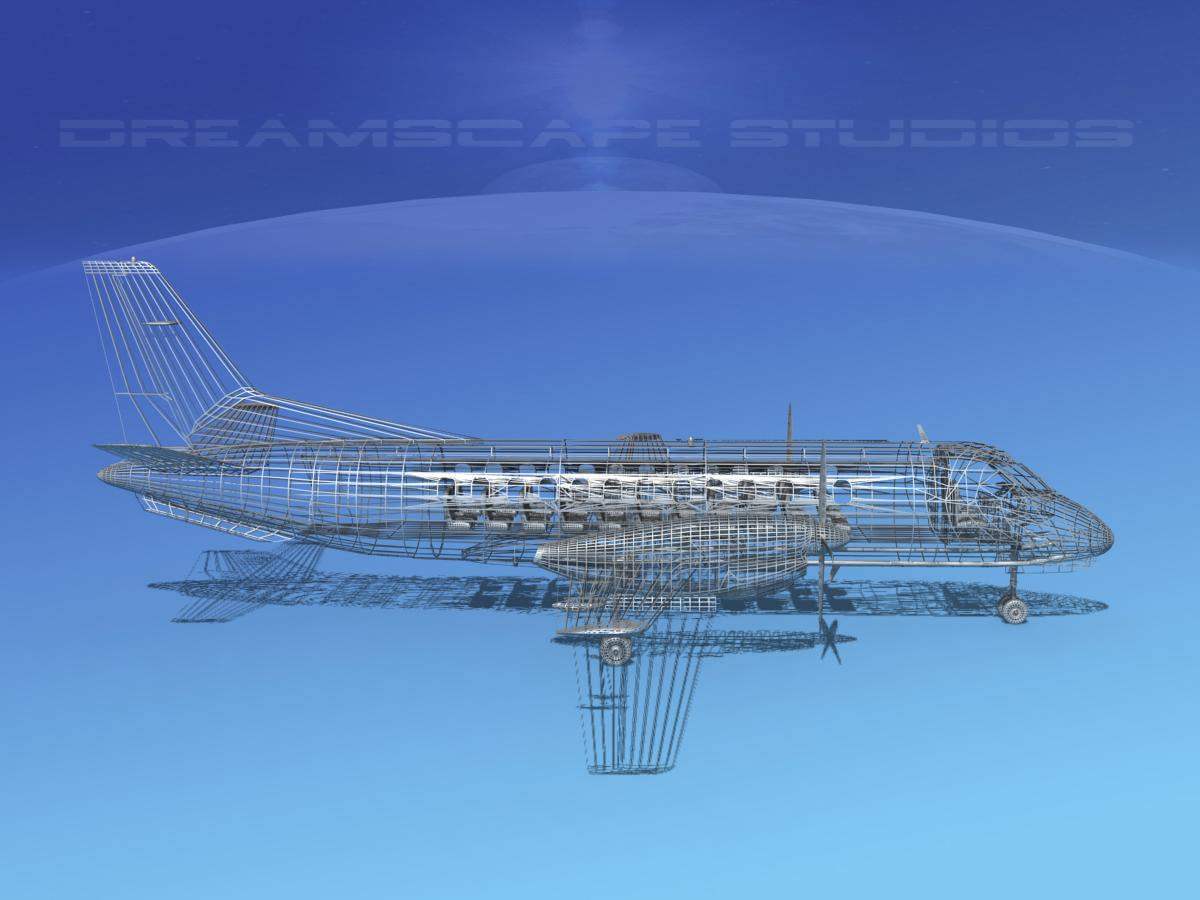 SAAB SF340 Delta Connection - 3D Model by Dreamscape Studios