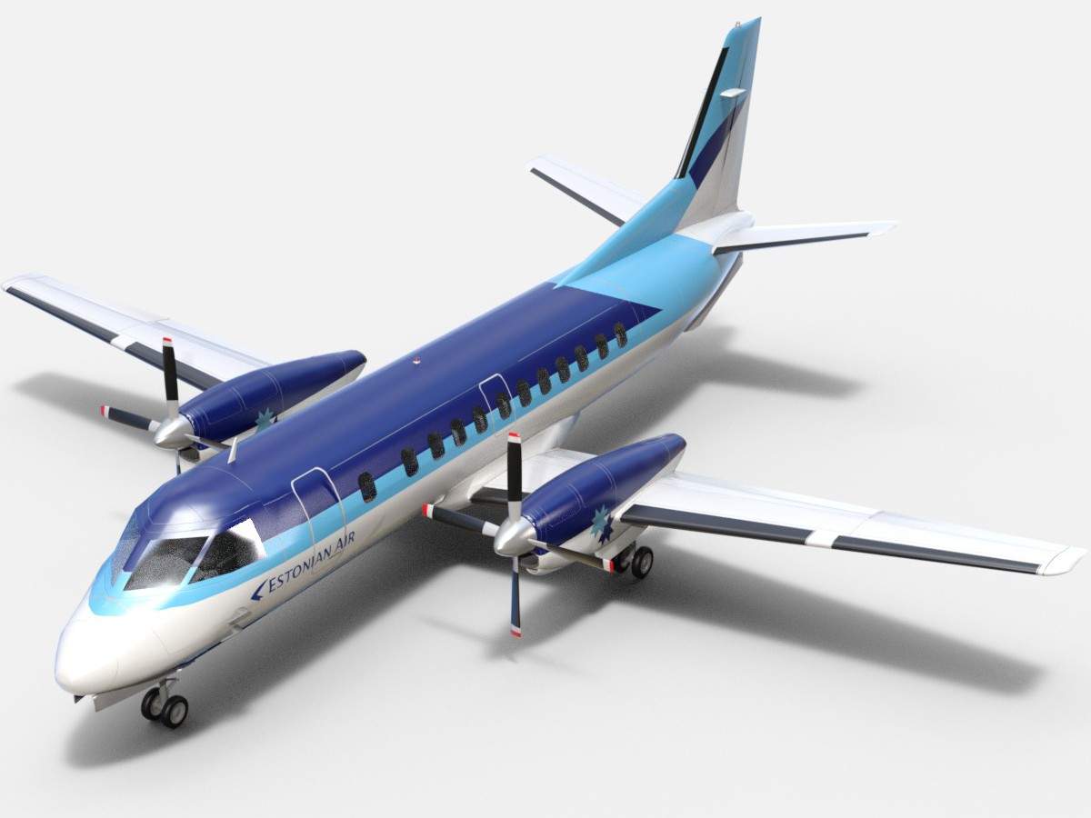 SAAB SF340 Estonian Air - 3D Model by Dreamscape Studios