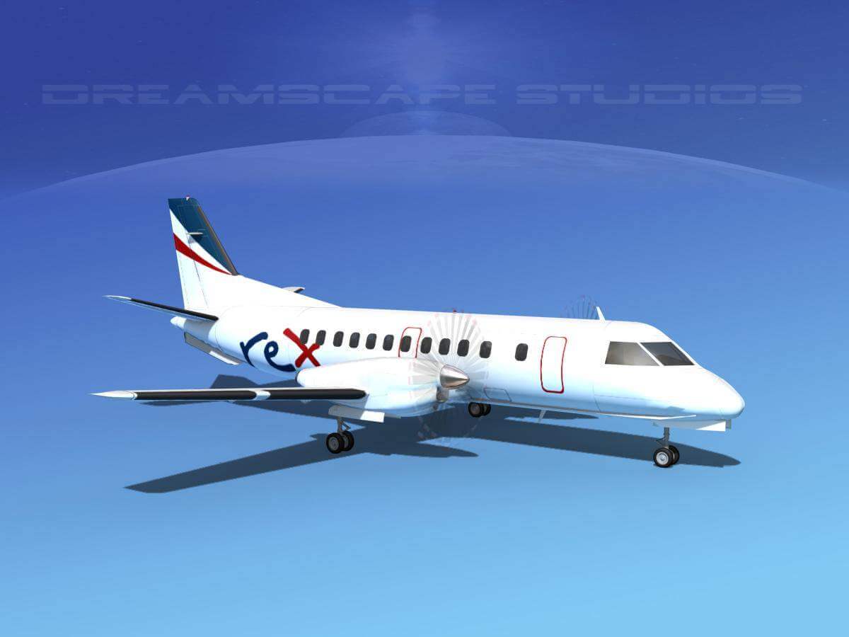 SAAB SF340 Rex Regional Express - 3D Model by Dreamscape Studios