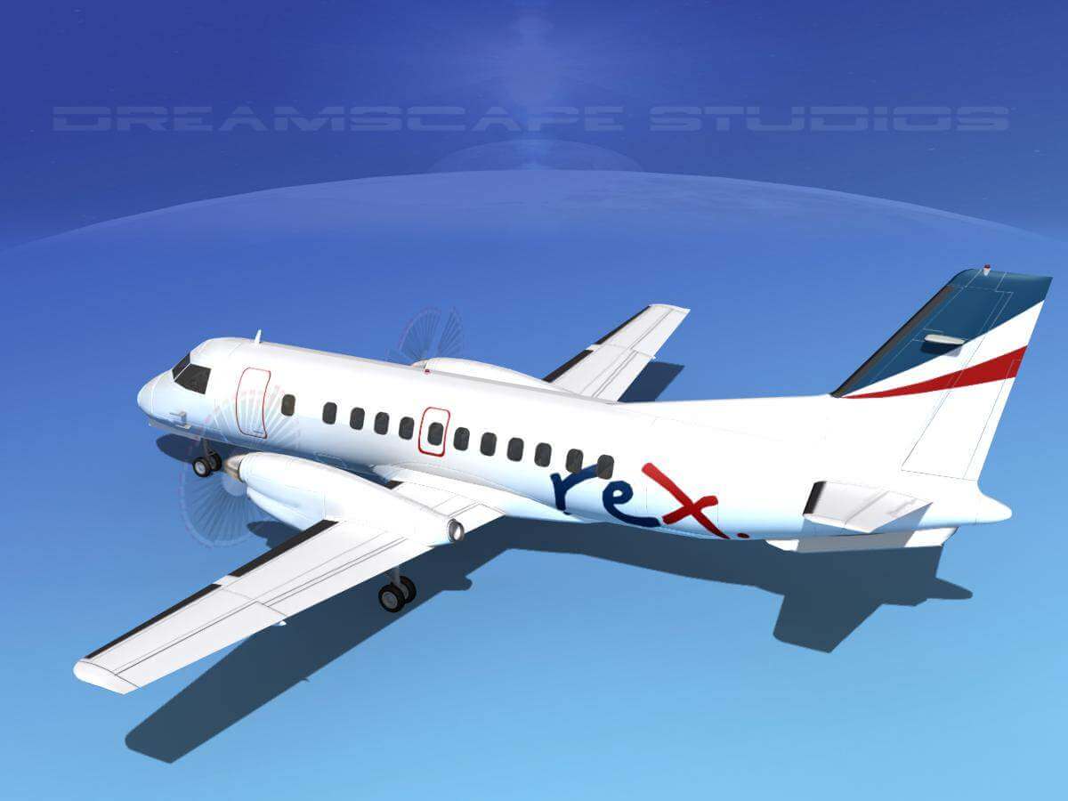 SAAB SF340 Rex Regional Express - 3D Model by Dreamscape Studios
