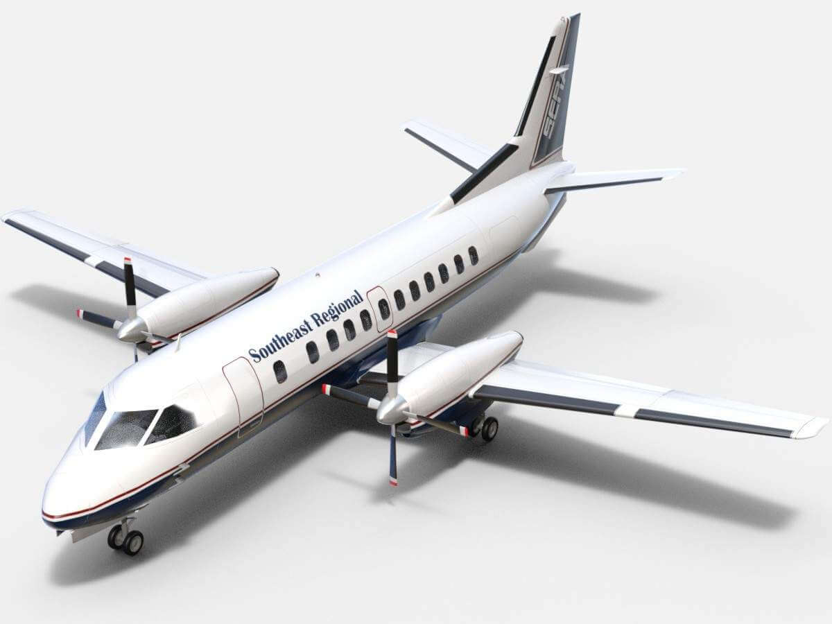 SAAB SF340 Southeast Regional - 3D Model by Dreamscape Studios