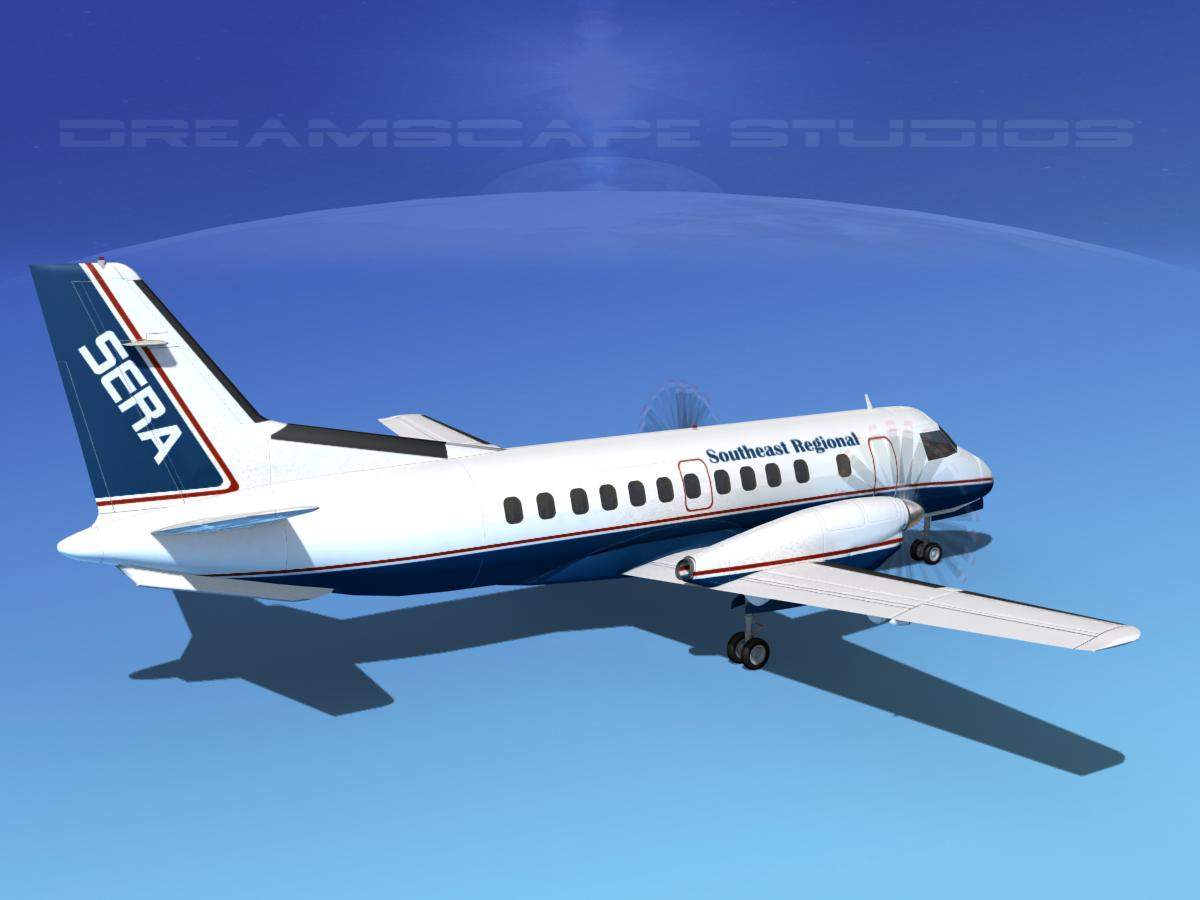 SAAB SF340 Southeast Regional - 3D Model by Dreamscape Studios