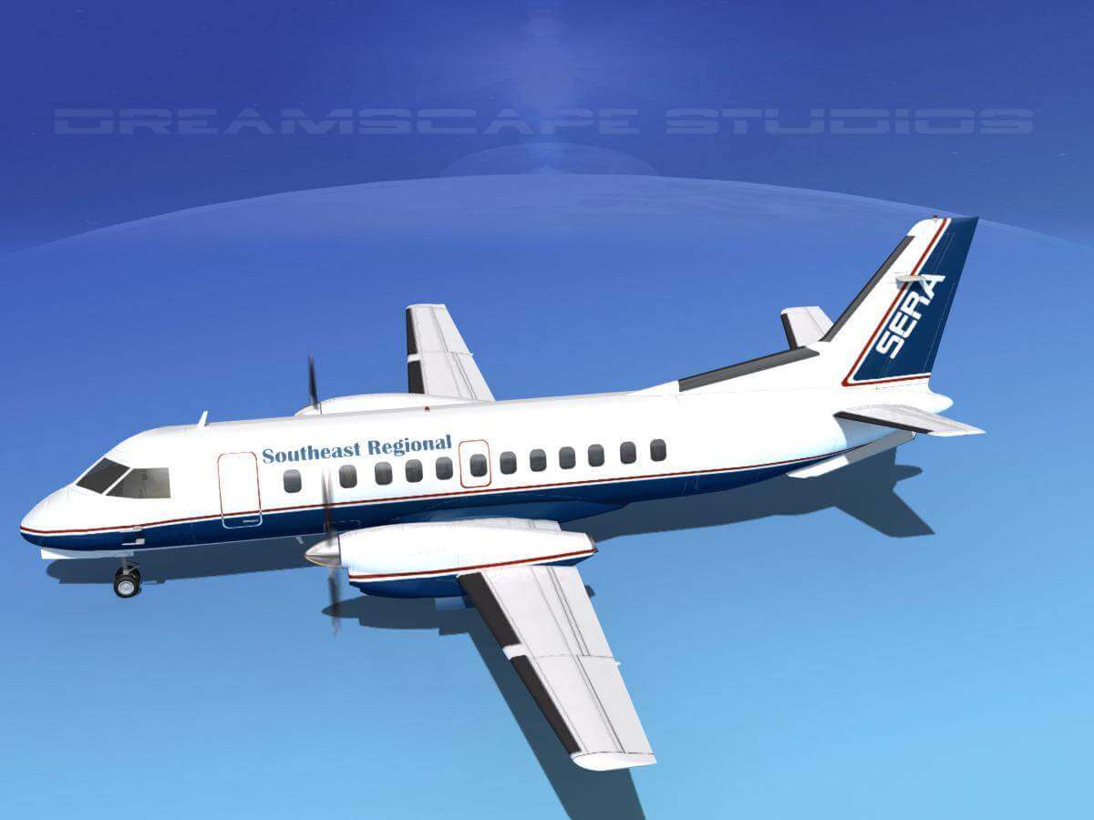 SAAB SF340 Southeast Regional - 3D Model by Dreamscape Studios