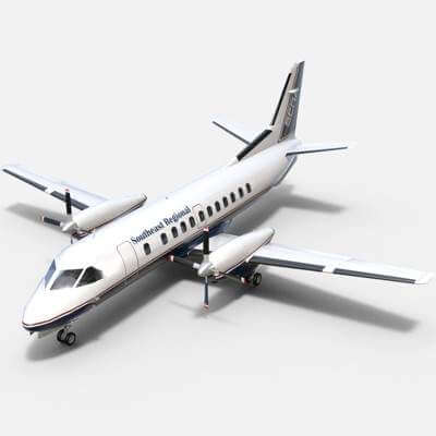 SAAB SF340 Southeast Regional - 3D Model by Dreamscape Studios
