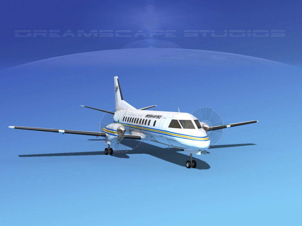SAAB SF340 Swedish Air Force - 3D Model by Dreamscape Studios