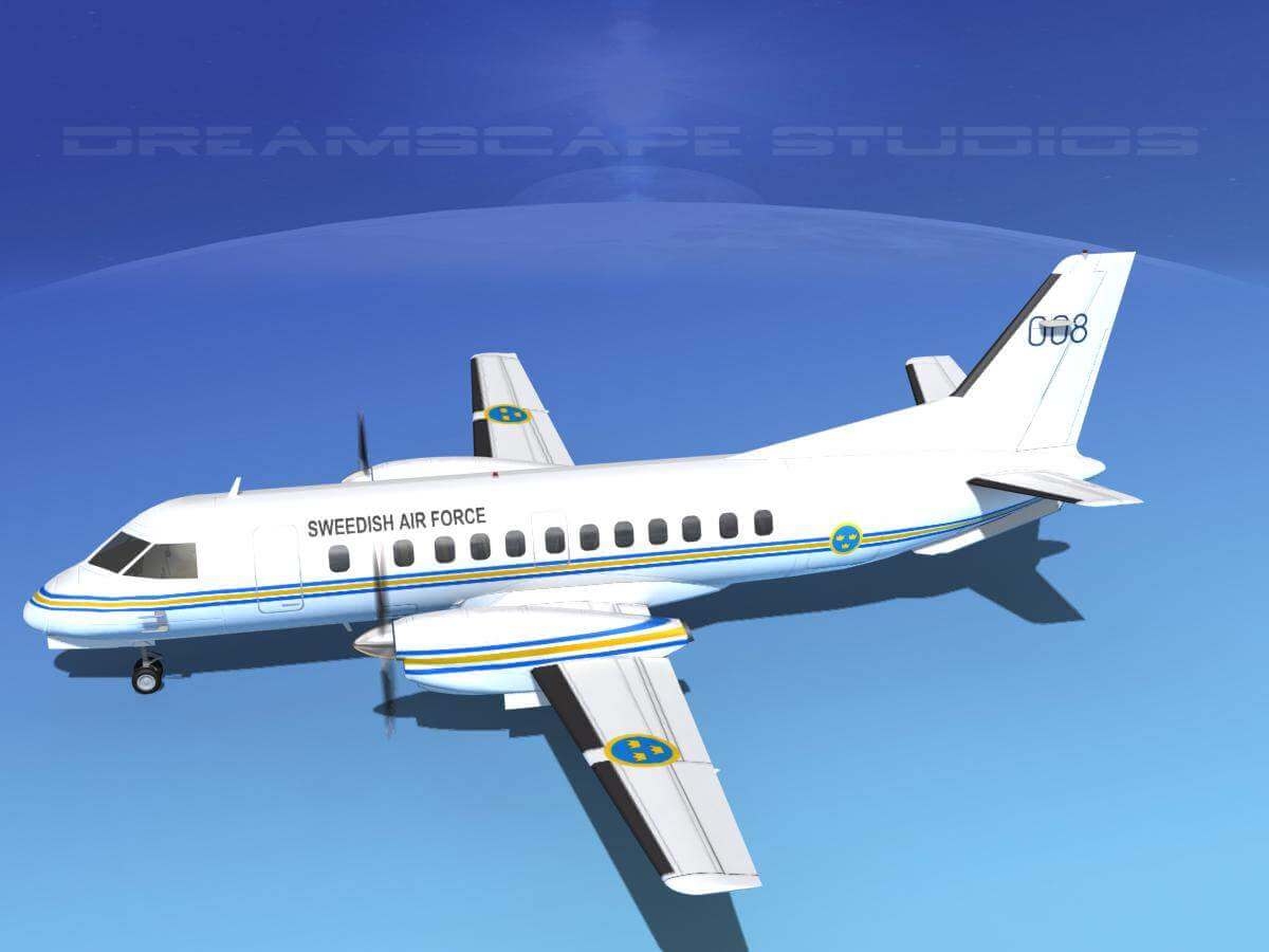 SAAB SF340 Swedish Air Force - 3D Model by Dreamscape Studios