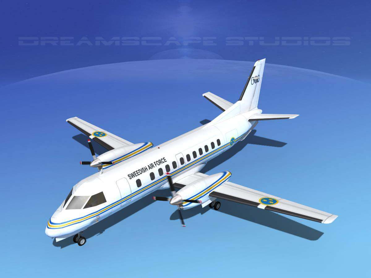 SAAB SF340 Swedish Air Force - 3D Model by Dreamscape Studios