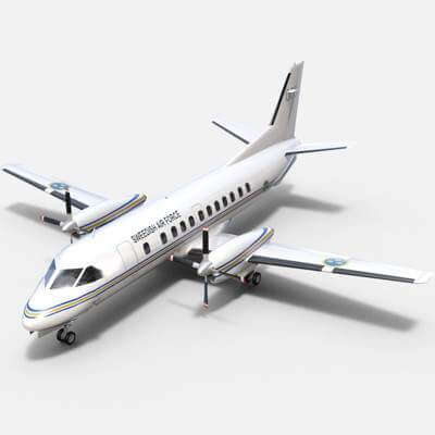 SAAB SF340 Swedish Air Force - 3D Model by Dreamscape Studios