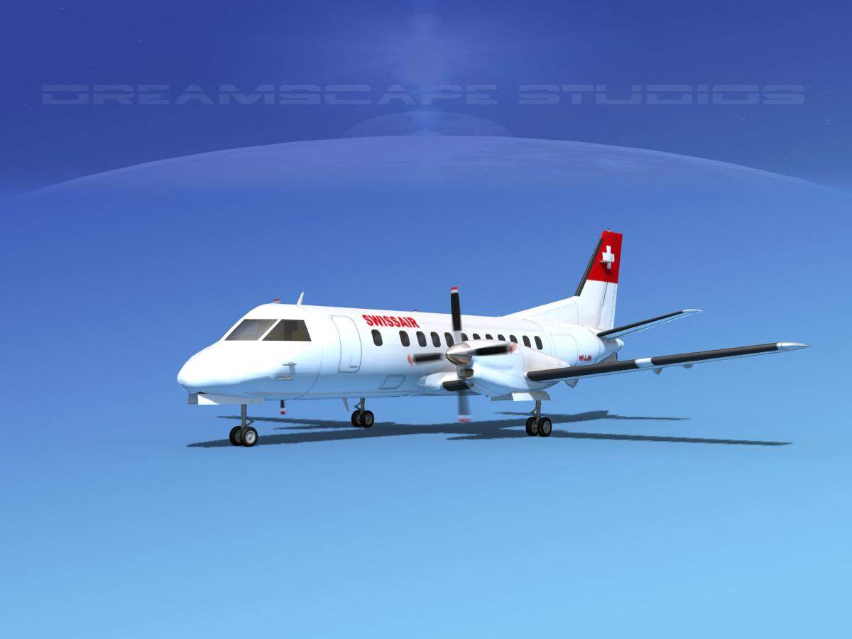 SAAB SF340 Swiss Air - 3D Model by Dreamscape Studios