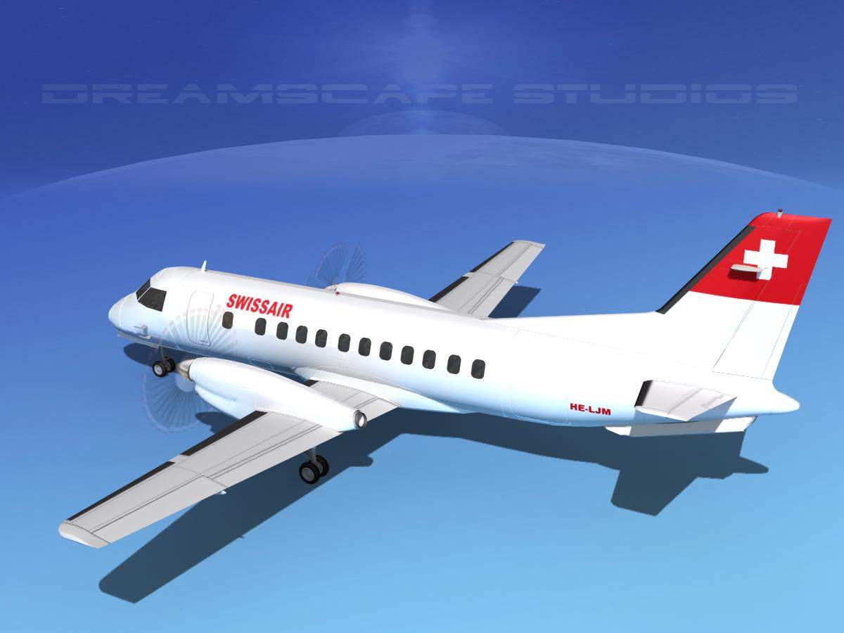 SAAB SF340 Swiss Air - 3D Model by Dreamscape Studios