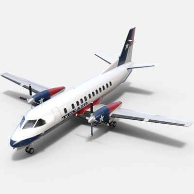 SAAB SF340 Texair - 3D Model by Dreamscape Studios