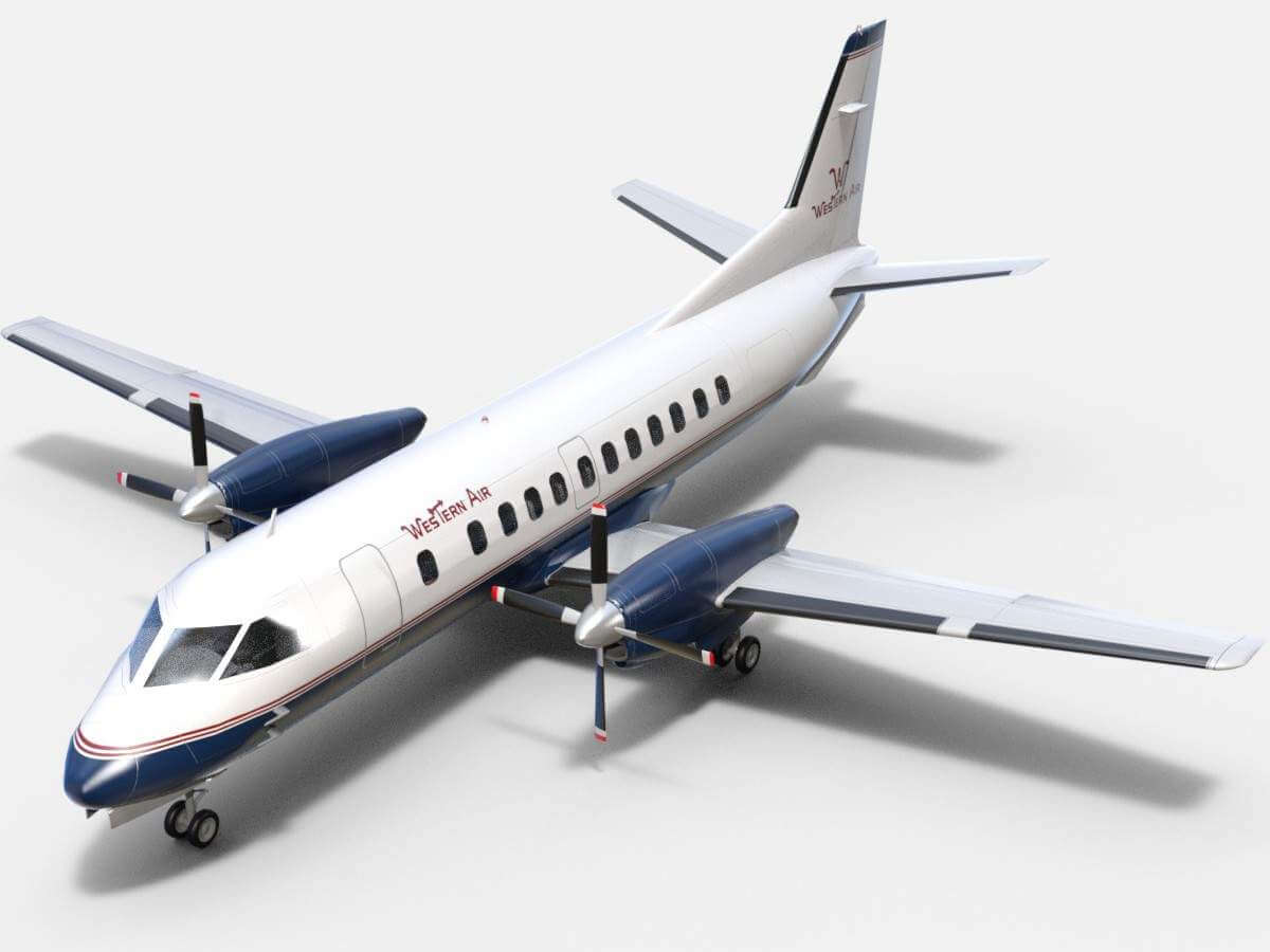 SAAB SF340 Western Air - 3D Model by Dreamscape Studios