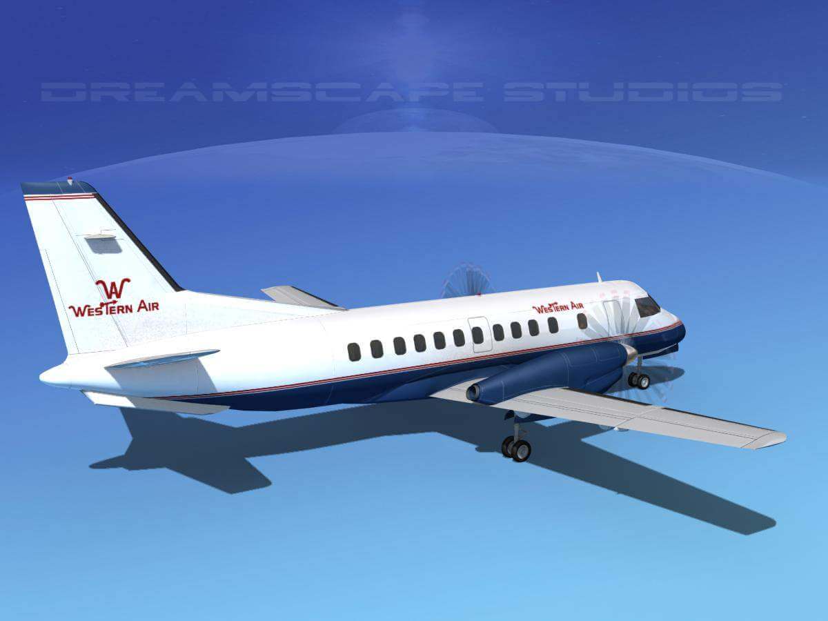 SAAB SF340 Western Air - 3D Model by Dreamscape Studios
