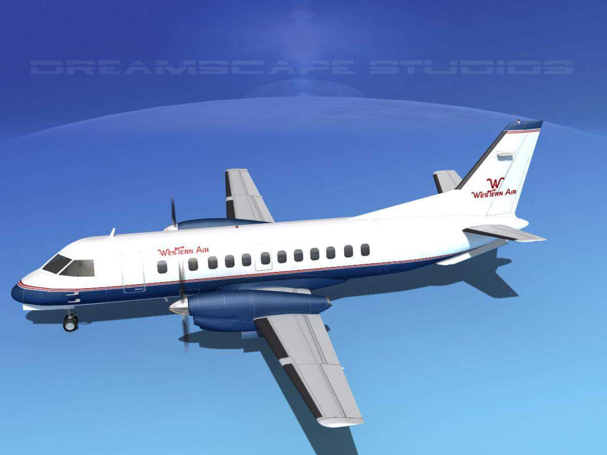SAAB SF340 Western Air - 3D Model by Dreamscape Studios