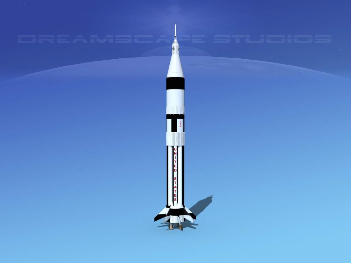 Saturn 1B Rocket - 3D Model by Dreamscape Studios