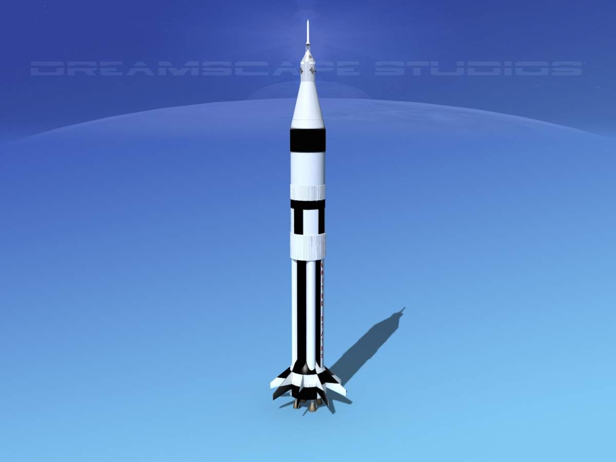 Saturn 1B Rocket - 3D Model by Dreamscape Studios