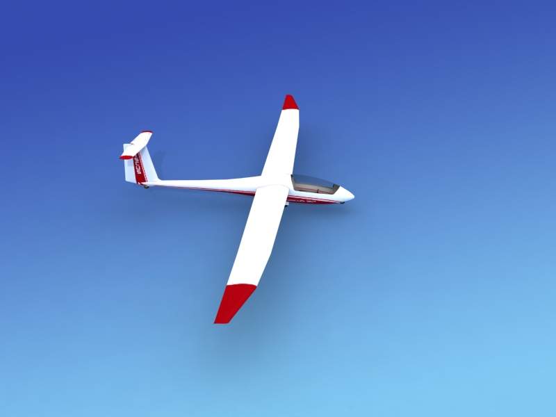 Schemp-Hirth Discus CS 15 M Sailplane V03 3D Model by Dreamscape Studios