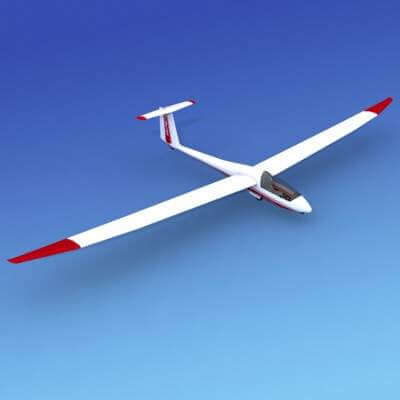 Schemp-Hirth Discus CS 15 M Sailplane V03 3D Model by Dreamscape Studios