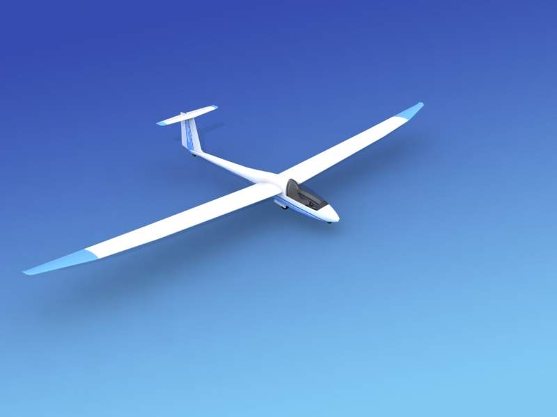 Schemp-Hirth Discus CS 15 M Sailplane V04 3D Model by Dreamscape Studios