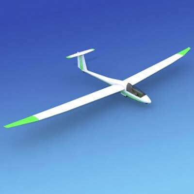 Schemp-Hirth Discus CS 15 M Sailplane V05 3D Model by Dreamscape Studios