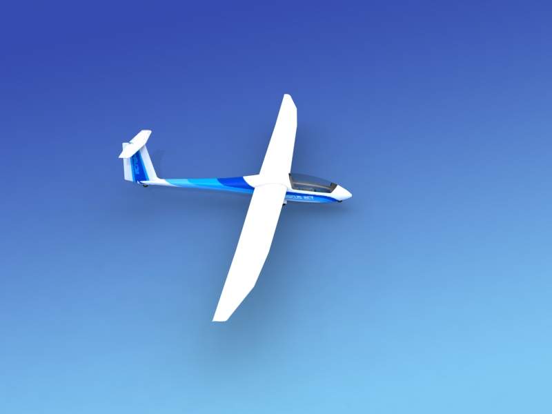 Schemp-Hirth Discus CS 15 M Sailplane V07 3D Model by Dreamscape Studios