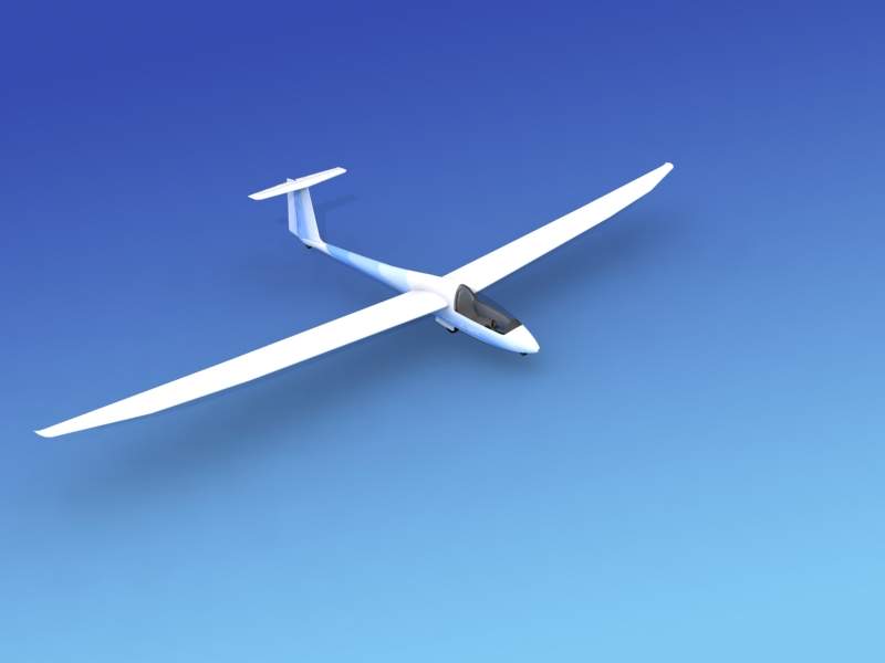 Schemp-Hirth Discus CS 15 M Sailplane V10 3D Model by Dreamscape Studios