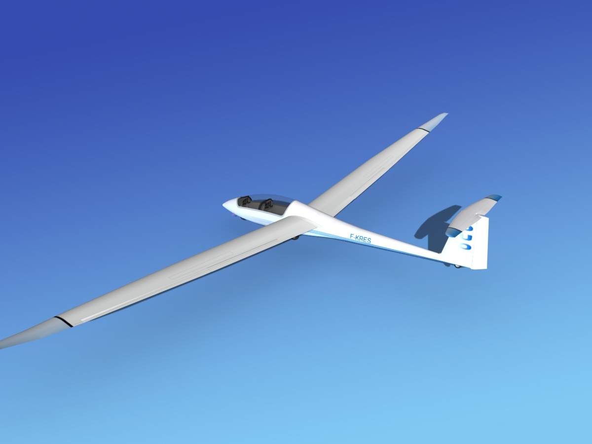 Schemp-Hirth Duo Discus V07 3D Model by Dreamscape Studios