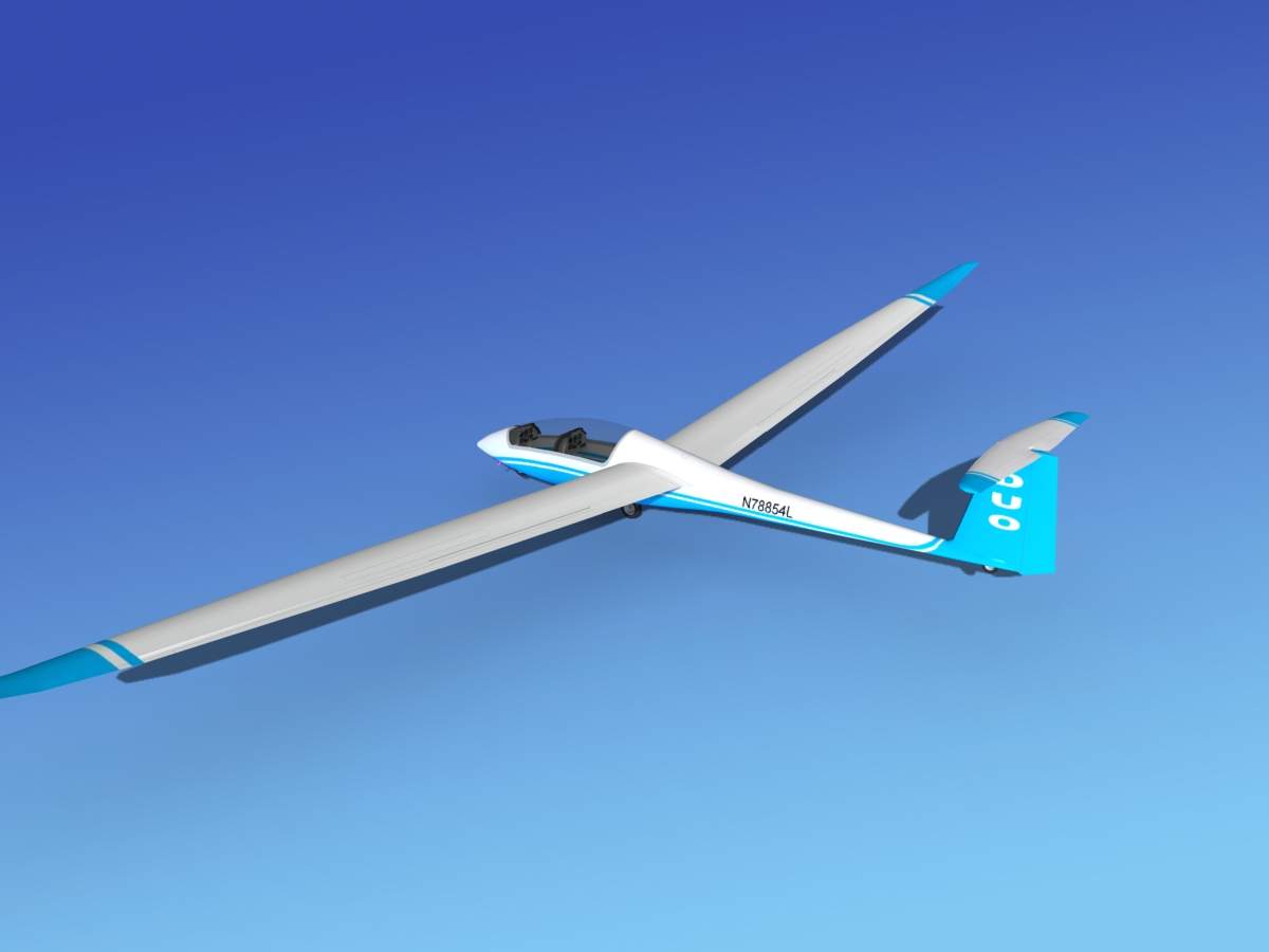 Schemp-Hirth Duo Discus V12 3D Model by Dreamscape Studios