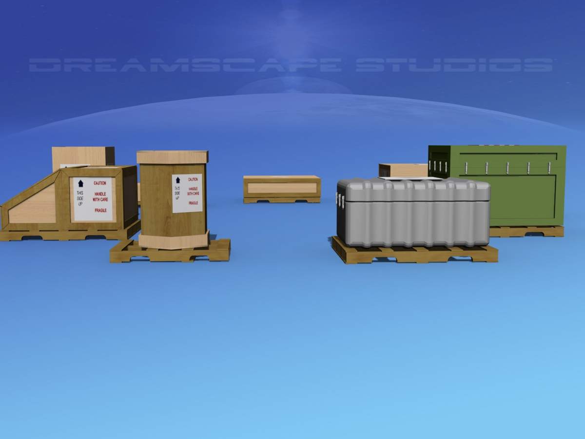 Shipping Crates - 3D Model by Dreamscape Studios