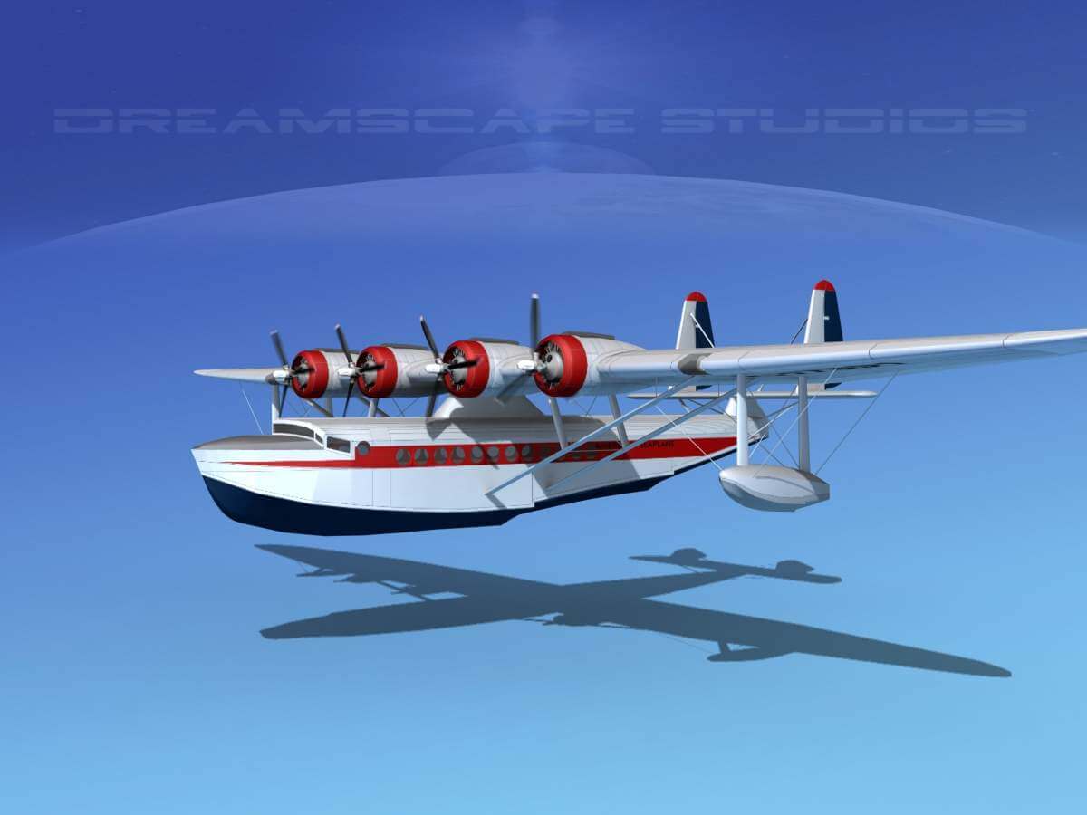Sikorsky S-42 American Seaplane 3D Model by Dreamscape Studios