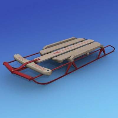 Snow Sled - 3D Model by Dreamscape Studios