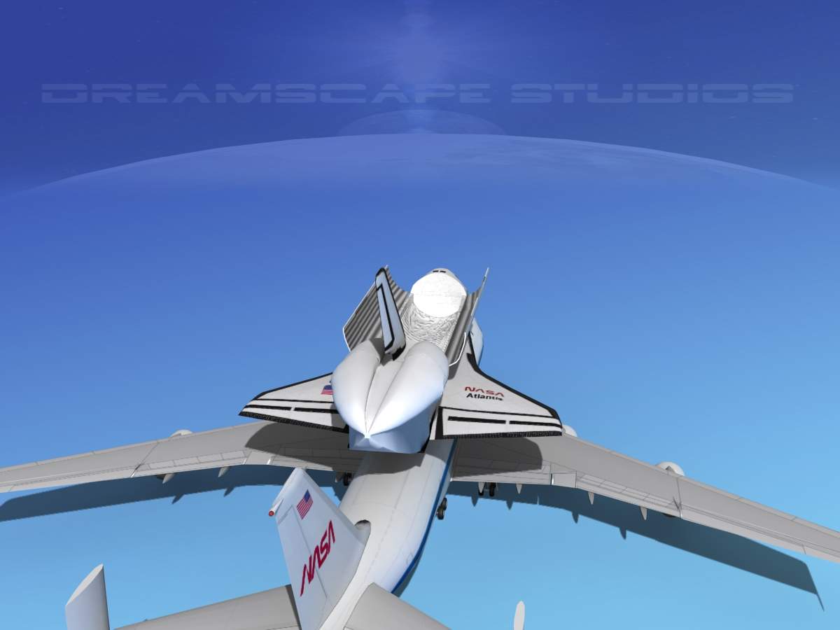 Space Shuttle Atlantis Transport MP 2-2 747 3D Model by Dreamscape Studios
