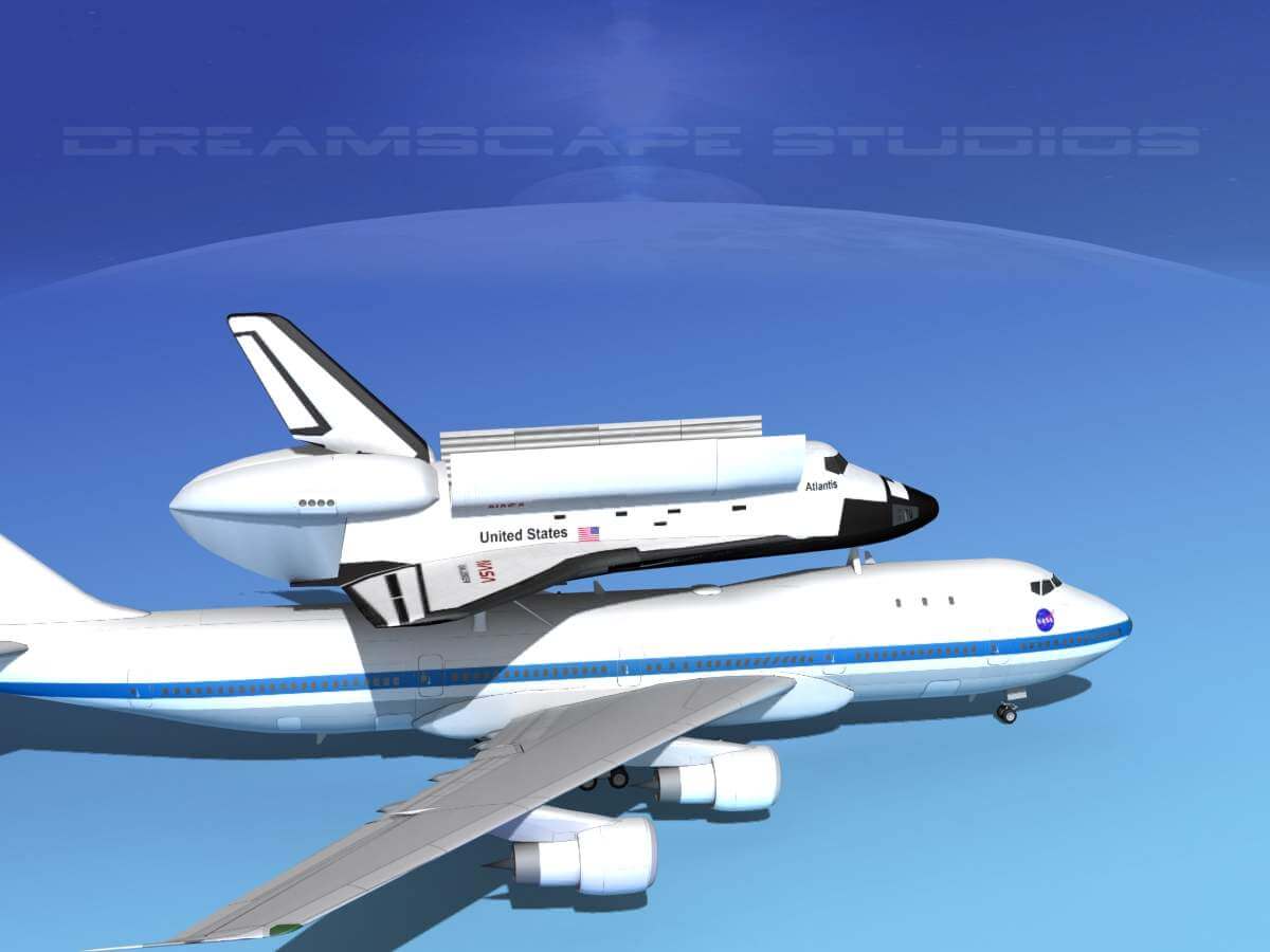 Space Shuttle Challenger Transport MP 2-2 747 3D Model by Dreamscape ...