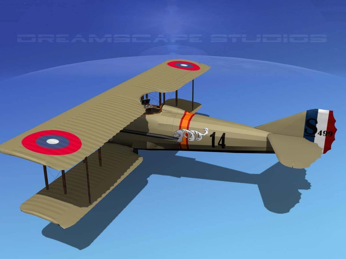 SPAD S-XIII France 3D Model by Dreamscape Studios