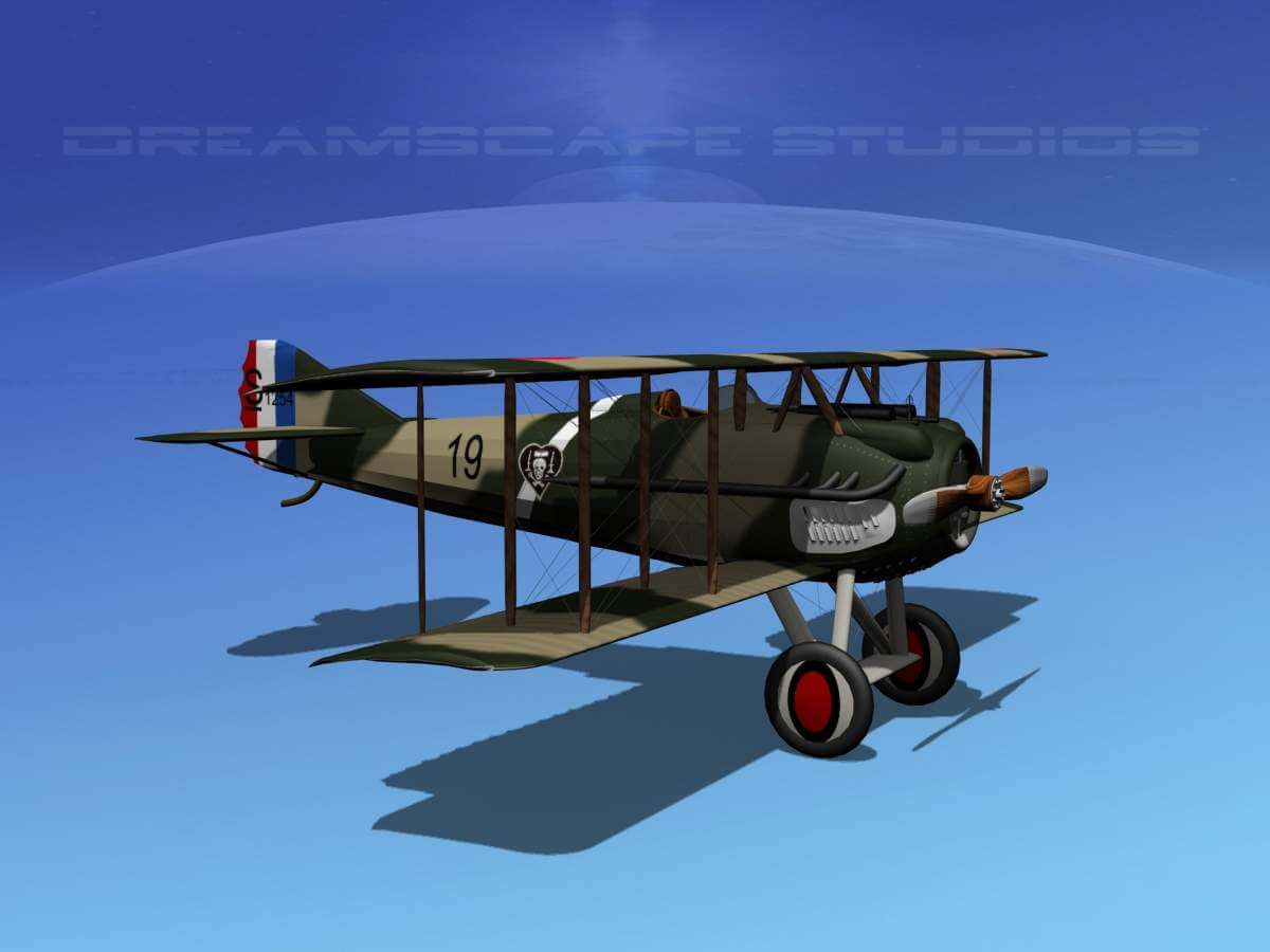 SPAD S-XIII French Escadrille 3D Model by Dreamscape Studios