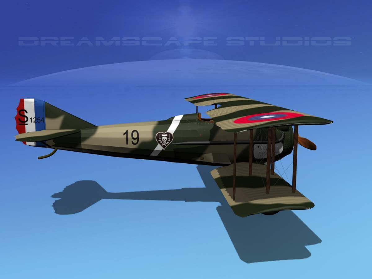 SPAD S-XIII French Escadrille 3D Model by Dreamscape Studios