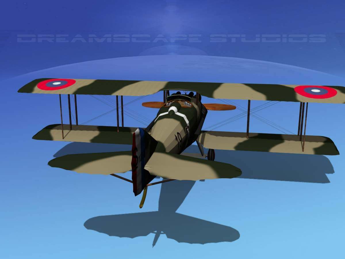 SPAD S-XIII French Escadrille 3D Model by Dreamscape Studios