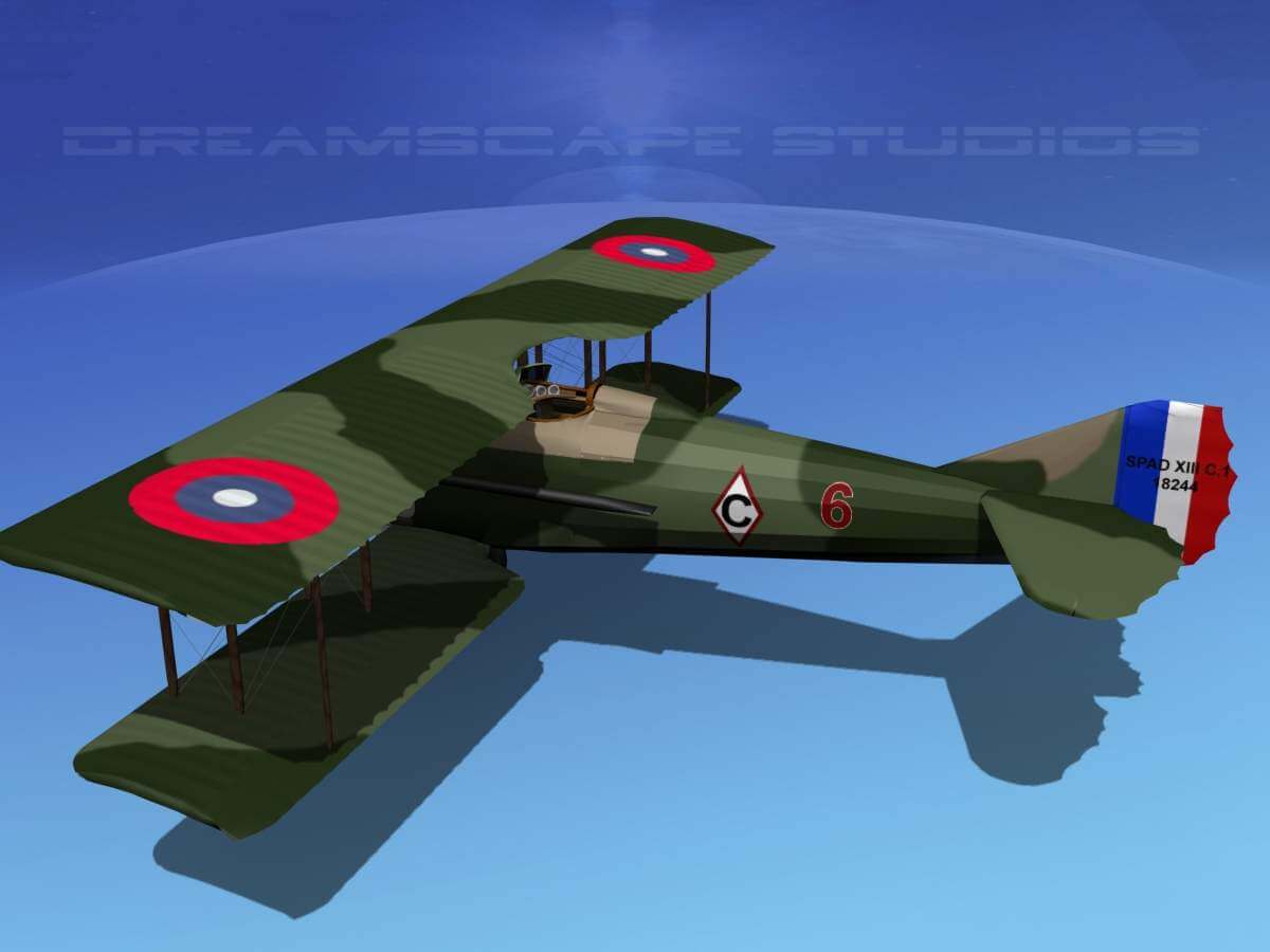 SPAD S-XIII V01 3D Model by Dreamscape Studios