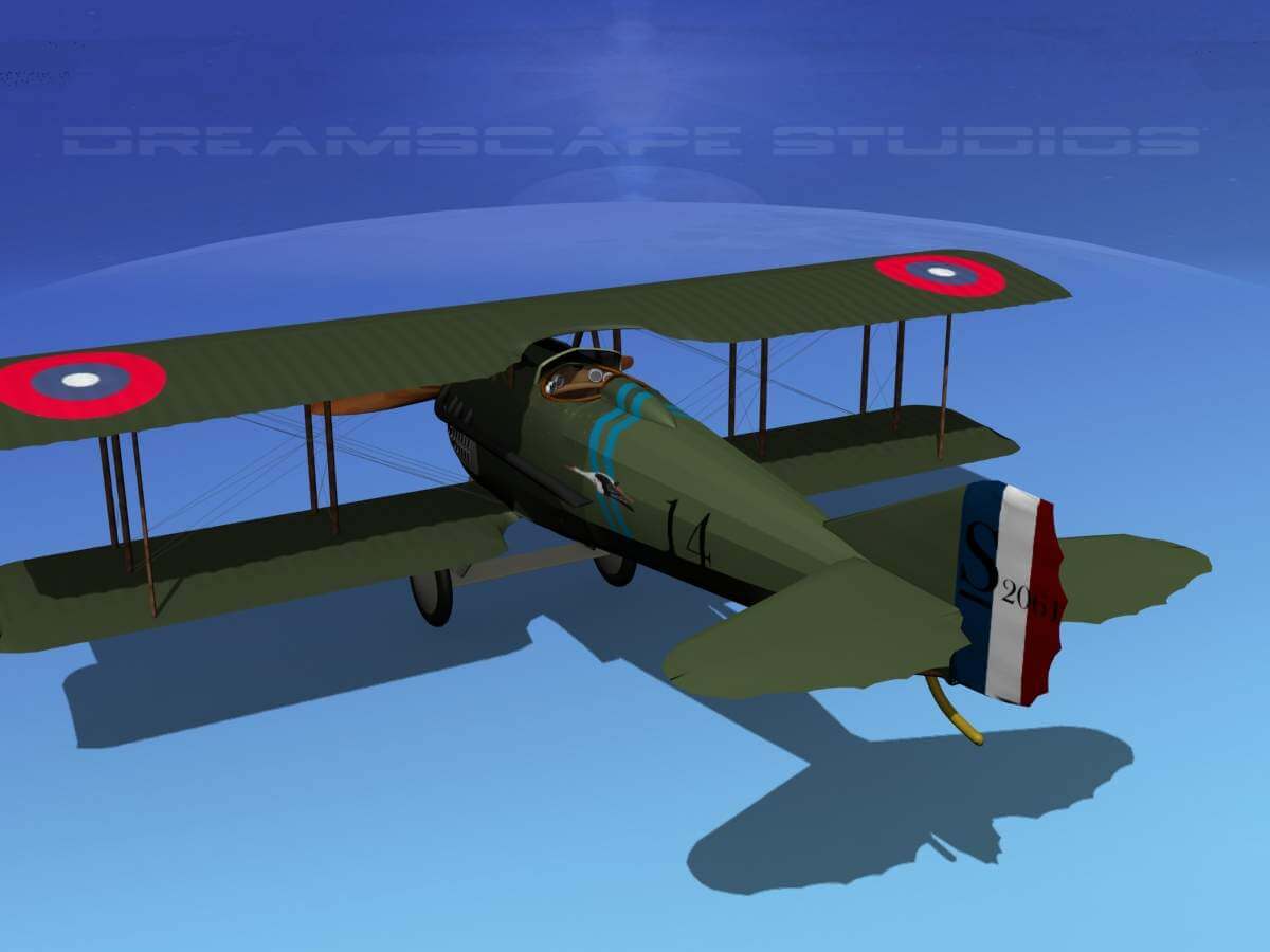 SPAD S-XIII V11 3D Model by Dreamscape Studios
