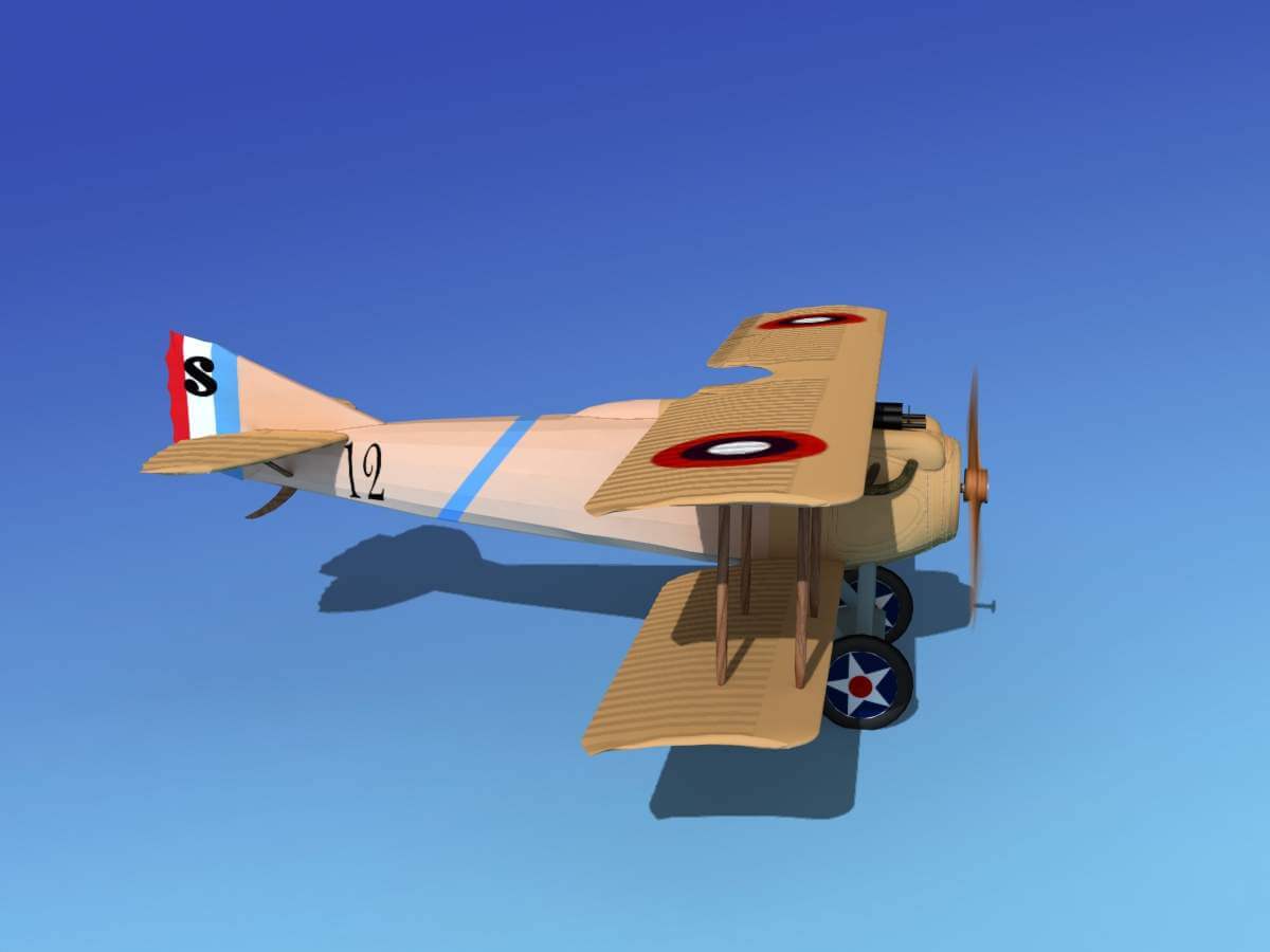 SPAD VII V02 - 3D Model by Dreamscape Studios