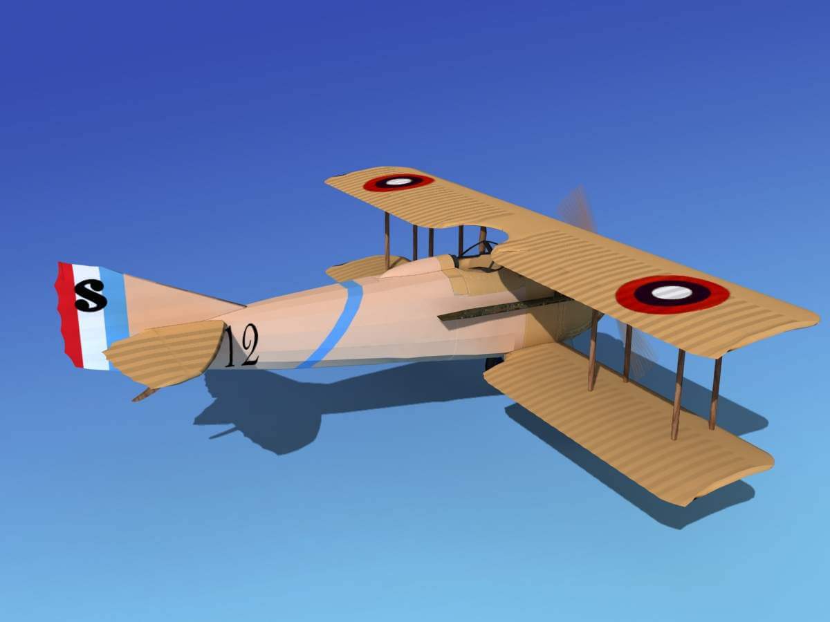 SPAD VII V02 - 3D Model by Dreamscape Studios